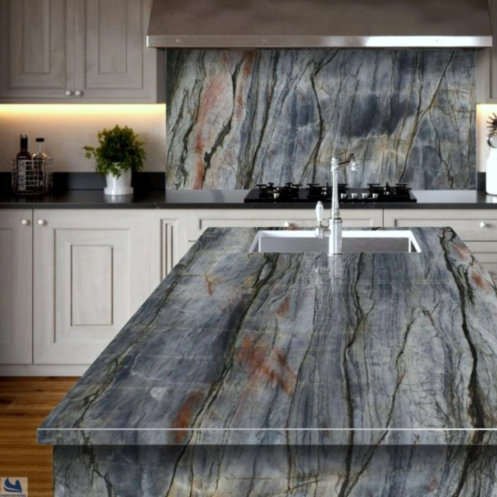Blue Tempest 20mm | Bänkskiva kvartsit | kitchens.se