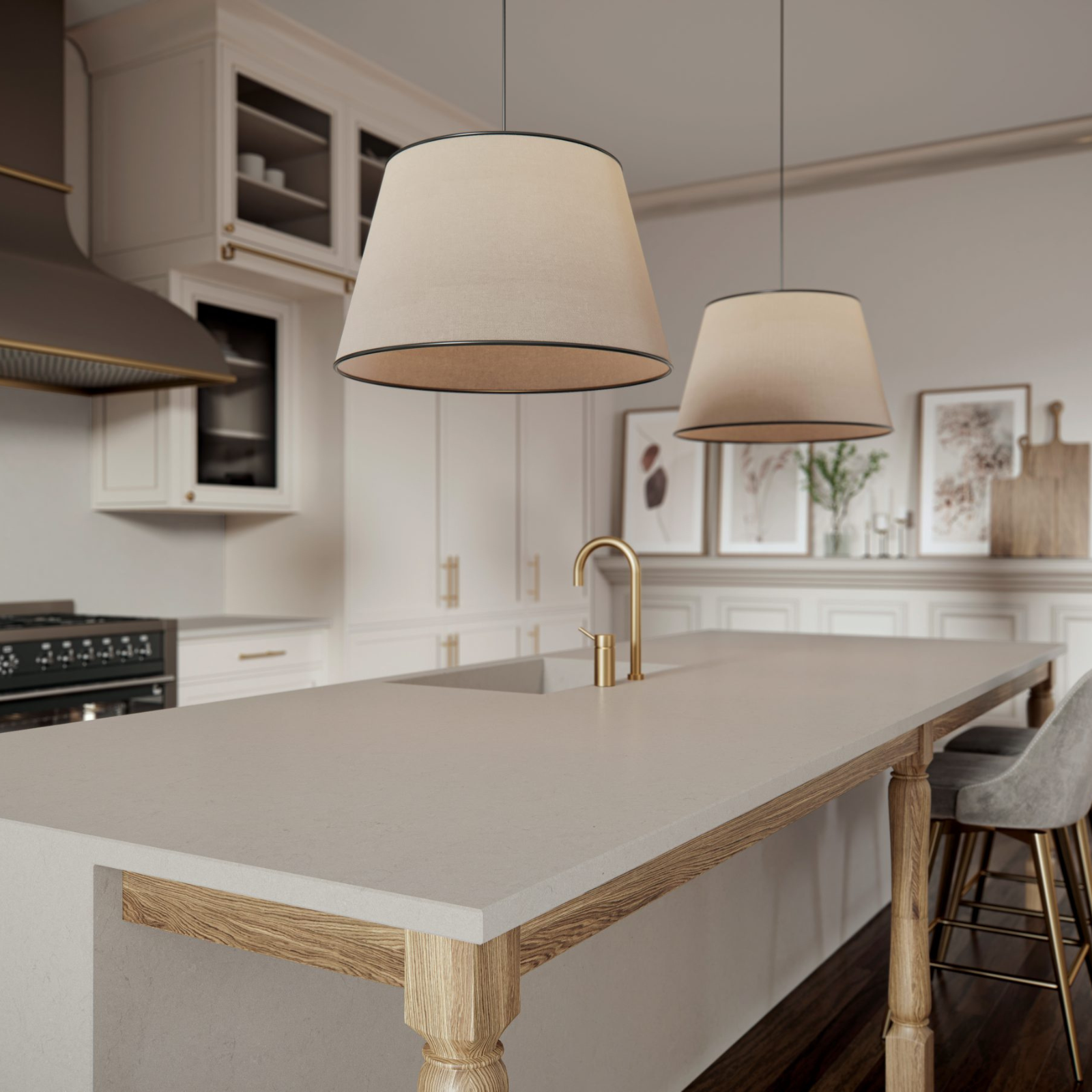 Upptäck Wyndigo - greige kvartssten hos Kitchens.se