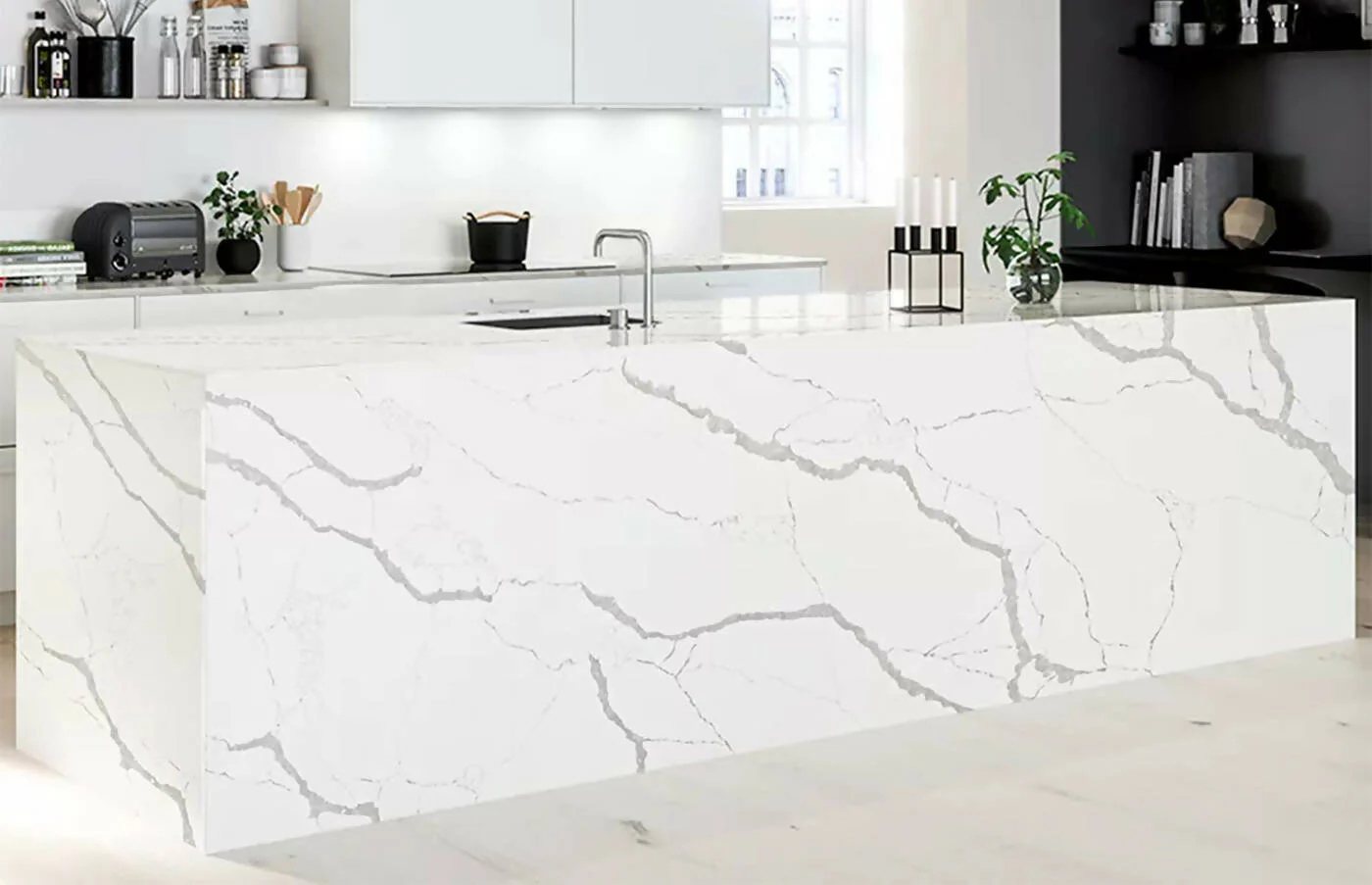Calacatta Quartz 20mm I Komposit bänkskiva I Kitchens.se