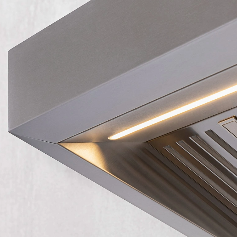 Vägghängd köksfläkt 90 cm rostfri – 600 m³/h, LED & A+. Kitchens.se