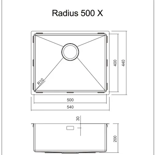 Nordic Tech Radius 500 X – Stor och Djup Diskho i Rostfritt Stål ...